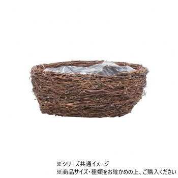 鳥の巣バスケットのフラワーバスケットです。サイズW24×D20×H9cm個装サイズ：24×20×9cm重量個装重量：400g生産国中国fk094igrjs