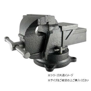 バイスは作業台に固定してもバイスベースが360度回転でき、好きな角度で固定できる構造です。本体の内部加工はブローチングしてありロス荷重が少なく締付力が大きく得られます。部品は強靭鋳鉄とダクタイルであり耐破損、耐久性ともに強力です。給油が簡単...