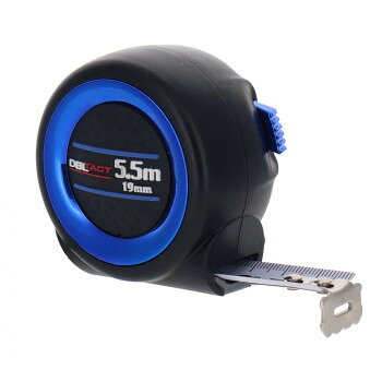 引き出した位置で止まるセルフロック機能付きです。ベルトクリップ付きです。サイズH60×W55×D35mm個装サイズ：7.8×6.5×4.8cm重量190g個装重量：180g仕様長さ×テープ幅:5.5m×19mm生産国中国fk094igrjs