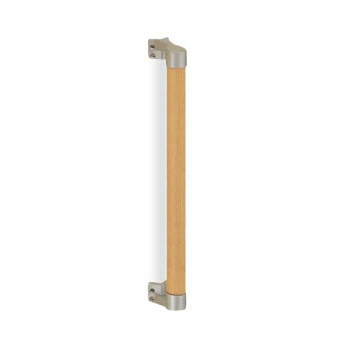取付けや取り替えもらくらく。トイレや廊下などに。サイズ450mm個装サイズ：10×10×53cm重量個装重量：95g素材・材質自然木・亜鉛合金仕様カラー:シルバー/Lオーク生産国日本fk094igrjs
