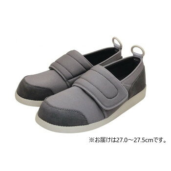 大きく開く履き口で脱ぎ履きが楽にできます。ヒールカウンターがかかとをしっかりガードしてくれます。つま先の反り上がりがつまずきを防止してくれます。反射材使用で夜道も安心です。衝撃吸収、屈曲性に優れた靴底です。サイズ27.0〜27.5cm個装サ...