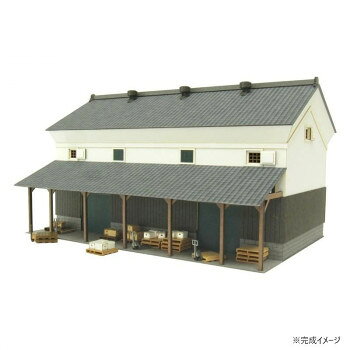 蔵タイプの農業倉庫のキットです。漆喰の壁に黒い板壁。シンプルな蔵タイプの倉庫です。倉庫だけあってボリュームがあります。※みにちゅあーとキットはキット商品です。完成品ではございません。サイズW188×D124×H112mm個装サイズ：33.3...