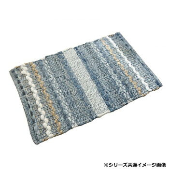 育てるほどに味が出る、ユーズドデニムを使用した表情豊かなデニムラグです。玄関マットやベランダの入り口に。【ご注意】※ご覧のモニターの環境、撮影環境により実物と色味が異なって見える場合が御座います。※リサイクル素材を使用しているため、糸のほつ...