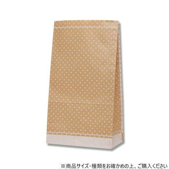 シンプルで使いやすい水玉模様のファンシーバックよりもマチ幅の広い定番の角底袋です。表裏柄違いになっていますので色々な業種でご利用頂けます。サイズ幅130×マチ80×高235mm個装サイズ：24.5×13.8×7.1cm重量個装重量：690g...