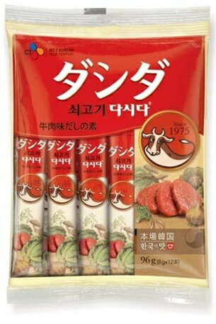 ■　商品内容 牛肉だしの素 便利に使える、8gスティックタイプ これ1つで、いつもの料理を簡単に美味しく。 炒め物、スープ、鍋にも。 韓国料理には欠かせない、おいしさの決め手となる「牛肉ダシダ」。 じっくり煮込んだ牛骨エキスに、玉ねぎ、ニン...