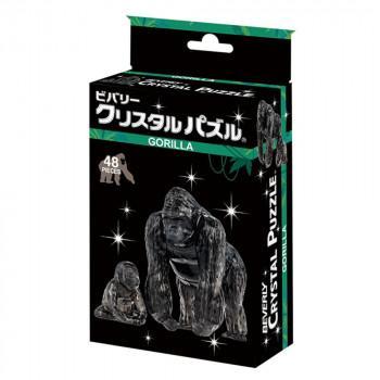 このパズルは透明のピースを組み上げる立体ジグソーパズルです。完成すると、クリスタルのように美しく輝くインテリアとして楽しめます。仲よく寄り添うゴリラの親子が完成します。サイズ個装サイズ：10×15×5cm重量個装重量：135g仕様48ピース...