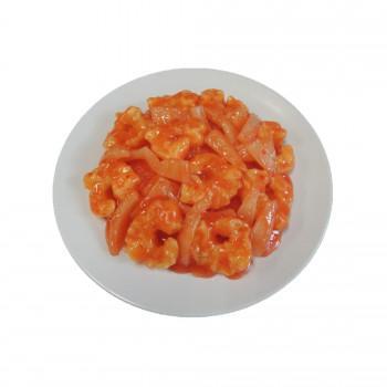 エビチリの食品サンプルです。サイズ縦22×横23×高さ6cm個装サイズ：24×24×5cm重量550g個装重量：550g素材・材質軟質塩化ビニール生産国日本fk094igrjs