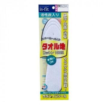 表面生地はパイル地で素足にサラッと快適です。汗や湿気は通気性に優れたサラン繊維層を通して靴中底に落ちますので、表面はサラサラ感を保ちます。抗菌防臭加工により繊維上の細菌の増殖を抑制します。サイズフリーサイズ個装サイズ：1×10×33cm重量...