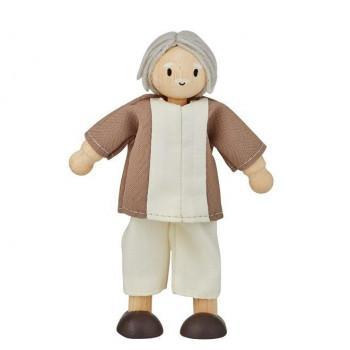 優しい顔のおじいちゃんの人形です。お人形遊びが好きな子におすすめです。※本製品にはパッケージが付属致しません。ご了承下さい。プラントイの玩具に使用されている木材はすべて、廃材になったゴムの木を再利用して玩具を製造しています。ゴムの木名産国で...