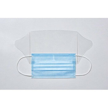 液体の飛散から眼部を保護する医療機関向けの透明シールド付フェイスマスクです。シールド部は両サイドに折り目加工しており、両側面への飛散防止効果を高めています。マスクにはバリア性能に優れたフィルターを使用しています。シールドには曇りにくい加工を...