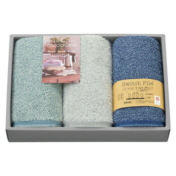 「洗うほどに膨らむタオル」をテーマに開発されたスイッチパイルは、洗ってもパイルがへたりにくく膨らみのある風合いを持続させる製造技術です。撚り方向の違う2種類のパイルが互いに反発して立ち上がることによって、洗濯を重ねるほどにふっくら感が増しま...