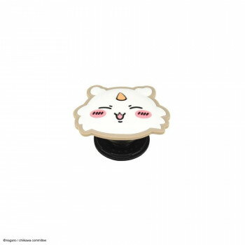 スマートフォンの背面に貼り付けるアクセサリです。スマートフォンの持ちやすさを向上します。スタンドとしてもご使用いただけます。接着面が十分に広く平らなプラスチック(ポリカ—ボネート)製の機種・ケースにはご使用いただけます。キャラクター部分は柔...