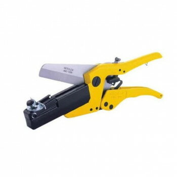 正確な45度切断が可能です。安全ストッパー付で不用意な刃の開口を防ぎます。アルミ合金で軽量です。幅100mmの樹脂製アーチ型配線カバーなどの切断に。サイズ全長:317mm、刃長:110mm個装サイズ：33×12×7cm重量670g個装重量：...