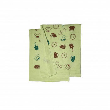 表面はさらっとしたガーゼ生地で、裏面はしっかり吸水のパイル地です。日常使いにぴったりな手書きイラストのカフェ柄です。サイズ縦34×横90cm個装サイズ：26×36×2cm重量65g/1枚個装重量：144g素材・材質綿100%セット内容2枚入...