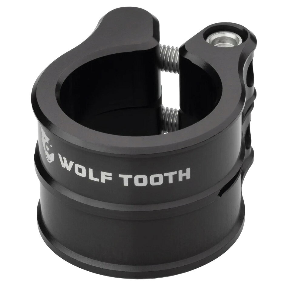 Wolf Toothのデュアルボルトシートポストクランプは、シートポストのずれを防ぐソリューションです。下側のクランプがフレームを固定し、上側のクランプがシートポストを固定します。この2つのクランプが連携することで、シートポストのずれを確実...