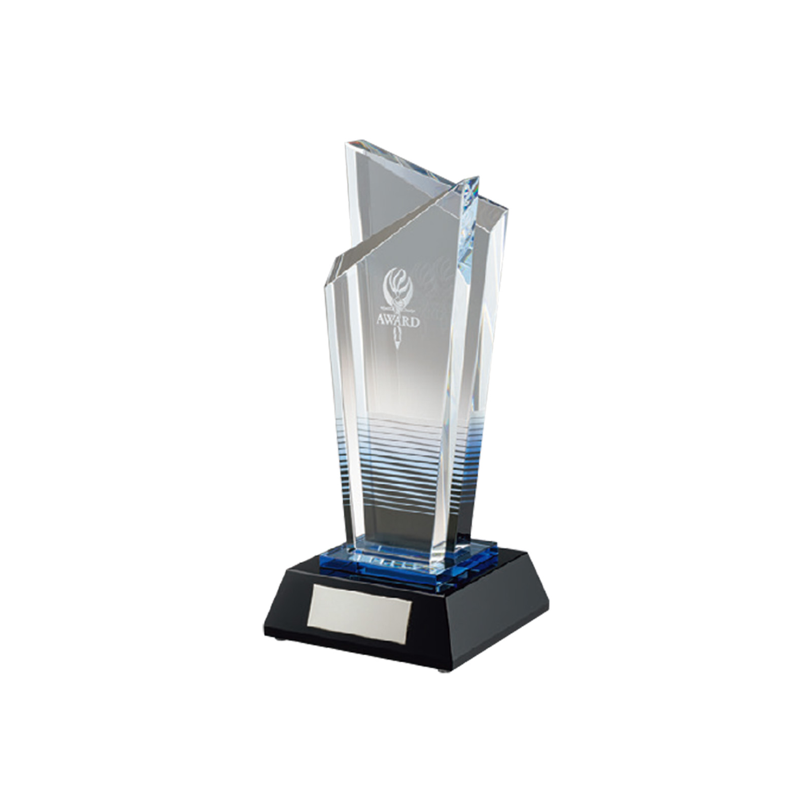 こちらはBタイプの販売になります。 サイズ：高さ215mm、重さ：約1,335g プレートサイズ：19mm×50mm 光学ガラス製・光学ガラス製台・UV印刷・裏サンドブラスト ※光学ガラス製製品は手加工のため、1個ずつ製品サイズに誤差があり...