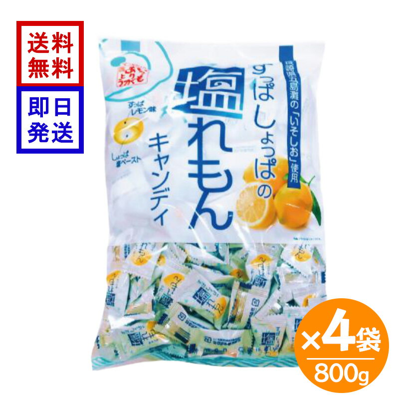 塩れもんキャンディ 800g 4袋セット 塩レモン 飴 塩分 クエン酸 熱中症対策 スポーツ 塩分補給 大容量 松屋製菓 塩辛いだけの飴じゃない！おいしく食べれる塩飴♪ ＼すっぱしょっぱの塩れもんキャンディ／暑さ対策の飴をもっとおいしく食べ...