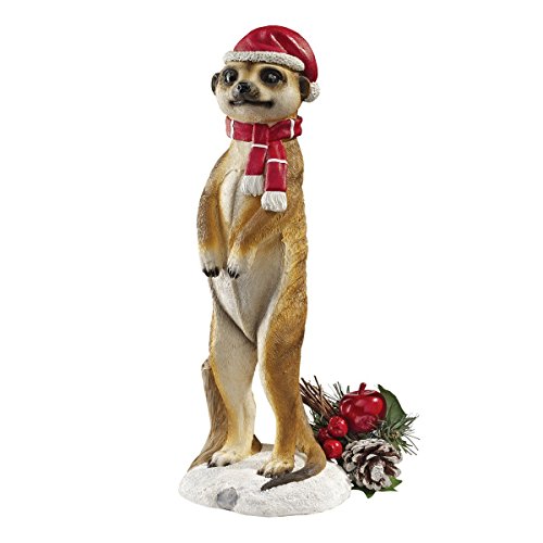 【商品名】Design Toscano Merry Meerkat Holiday Greeter Statue 【カテゴリー】ホーム：インテリア【商品詳細】 QL57961 Features: -Hand painted. -Cast i...
