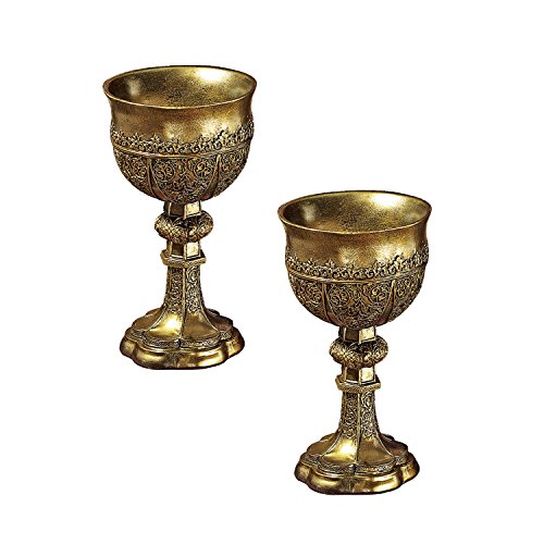 【商品名】Design Toscano King Arthur s Golden Chalice Gothic Sculpture: Set of Two 【カテゴリー】ホーム：インテリア【商品詳細】 Style Name:Set of 2...