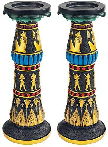 【商品名】Design Toscano ラメセの寺院彫刻キャンドルホルダー 2個セット フルカラー【カテゴリー】ホーム・キッチン : 彫像【商品説明】各寸法：3. 幅5インチ×3インチ。 奥行5インチ x 高さ9インチ 1ポンド。 高品質の...