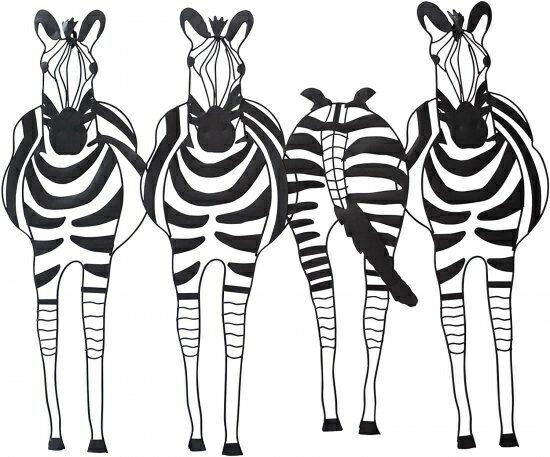 【商品名】Design Toscano Static Stripes Sculptural Zebra Wall Frieze【カテゴリー】ホーム・キッチン : 彫像【商品説明】寸法：幅34インチ x 奥行1インチ x 高さ28インチ 5ポ...