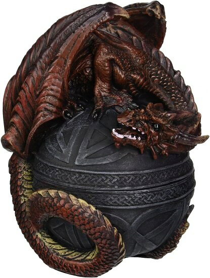 【商品名】Design Toscano Dragon Protector of the Celtic Orb Sculptural Box【カテゴリー】ホーム・キッチン : 彫像【商品説明】寸法:幅4インチ×奥行き5インチ×高さ6.5インチ...