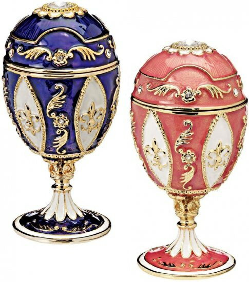【商品名】(Purple & Rose, Set of 2) - Design Toscano Royal French Faberge-Style Enamelled Eggs - Set of 2【カテゴリー】ホーム・キッチン : 彫像...