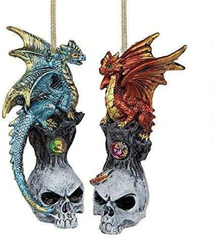 【商品名】Design トスカーノ ドクロのドラゴンズホロー ホリデーオーナメント ファイヤー&アイス【カテゴリー】ホーム・キッチン : 彫像【商品説明】寸法: 幅2インチ x 奥行き2インチ x 高さ4.5インチ。0.45ポンド。 高品質...