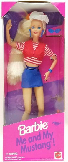 【商品名】Barbie バービー私と私のムスタングBarbie Me and My Mustang【商品説明】・Dressed in a red and white striped crop top with red vest. ・Blue...