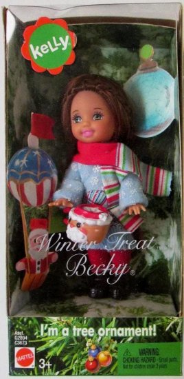 【商品名】Barbie ケリーバービーウィンタートリートベッキードールツリーオーナメント（2004）Kelly Barbie Winter Treat Becky Doll Tree Ornament (2004)【商品説明】・Becky ...