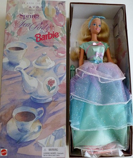 【商品名】Barbie マテルスペシャルエディションスプリングティーパーティーバービー、ブロンド、エイボン専用Mattel Special Edition Spring Tea Party Barbie, Blonde, Avon Excl...