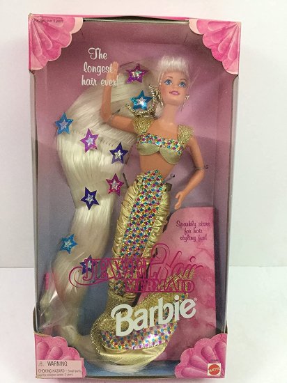 【商品名】Barbie バービージュエルヘアマーメイドドールBarbie Jewel Hair Mermaid Doll【商品説明】・1995 Jewel Hair Mermaid Barbie Doll