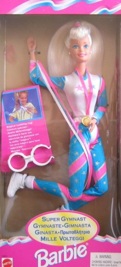 【商品名】Barbie スーパージムバービー人形wタンブリングリング（1995）Super Gymnast Barbie Doll w Tumbling Ring (1995)【商品説明】・Super Gymnast Barbie Doll...