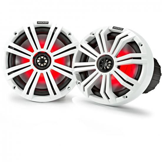 【商品名】Kicker 8インチ ホワイト マリン LED スピーカー - OEM 交換用スピーカー 1ペアKicker 8" White Marine LED Speakers - 1-Pair of OEM Replacement Sp...