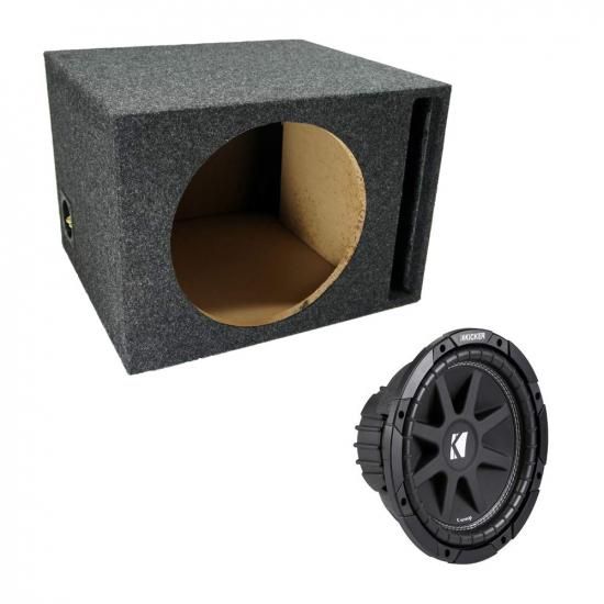 【商品名】American Sound Connection Kicker バンドル ユニバーサル車両 43C124-N シングル 12インチ 150W RMS サブウーファー搭載サブボックスエンクロージャと互換性ありAmerican So...