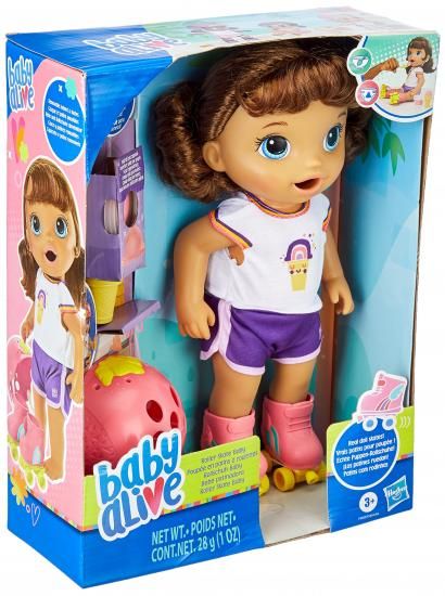 【商品名】Baby alive ベビーアライブ 赤ちゃん 人形：ローラースケートベビー14インチ人形 茶色の髪と青い目 男の子と女の子向けの子供用おもちゃBaby Alive: Roller Skate Baby 14-Inch Doll ...
