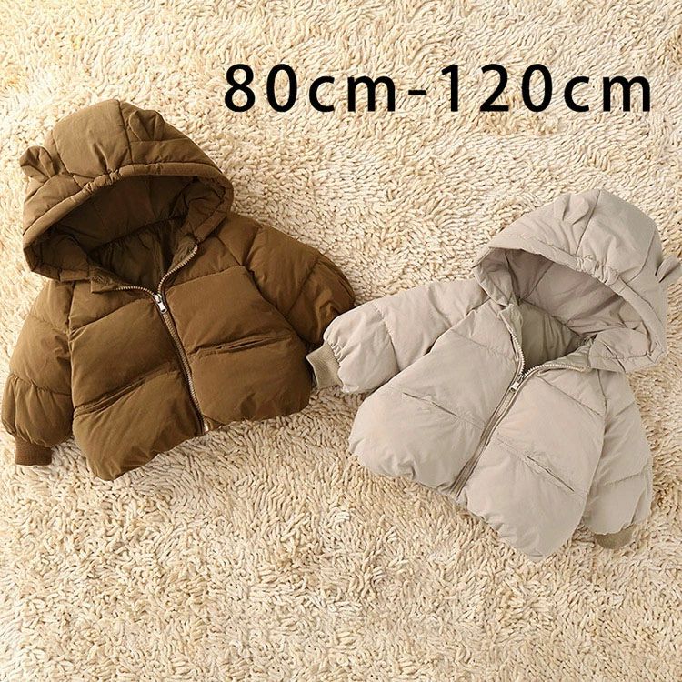 メーカー希望小売価格はメーカーカタログに基づいて掲載しています暖かさと可愛い耳付きデザインが特徴的なベビー用のダウンコート・ダウンジャケットです。なじみの良いカラーや豊富なサイズ展開しており、男の子にも女の子にも着合わせしやすいダウン入りジ...