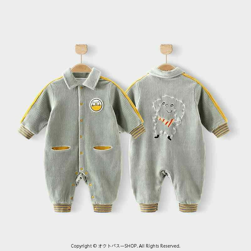 ・カテゴリ: ロンパース・主な素材: 綿100%・生地: コーデュロイ・安全基準: Aクラス・スタイル: チャイナ風・タイプ: 長丈・厚さ: 普通・袖丈: 長袖・フード: なし・開閉様式: シングルボタン・性別: 男女兼用・適合年齢: 新生...