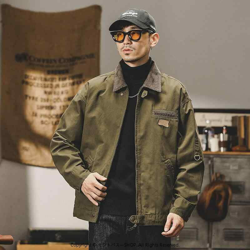 ・カテゴリ: ジャケット ・スタイル: アメカジ ・ネックライン: 襟 ・フィット: ルーズ ・開閉部: ジップ ・厚さ: レギュラー ・柄: 無地 ・対象: ティーンズ ・素材: 綿100% ・裏地素材: 綿100% ・シーン: カジュア...