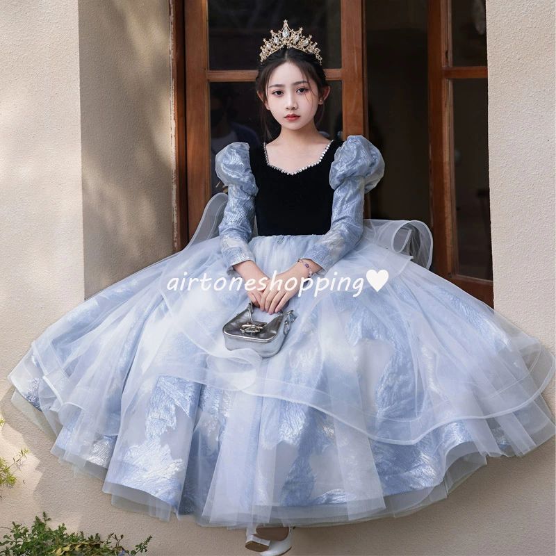 カラー ブルー 素材 ポリエステル、ベロア、ベルベット、チュールなど サイズ 110　バスト60　ウエスト56 120　バスト64　ウエスト60 130　バスト68　ウエスト63 140　バスト72　ウエスト66 150　バスト76　ウエス...