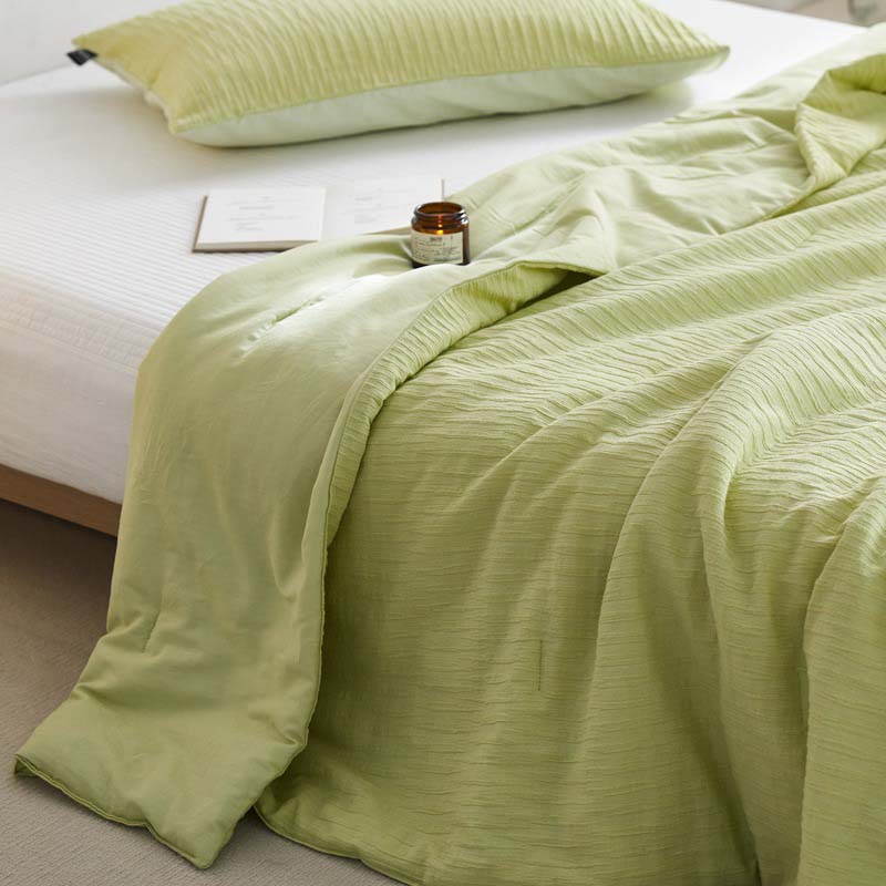 カラー Aブルー、Aグリーン、Aピンク、Aホワイト、Aオレンジ、 Bブルー、Bホワイト、Bパープル、Bグリーン 素材/材質 表生地：綿100 充填物：ポリエステル サイズ 150*200cm夏布団　 200*230cm夏布団　 150cm ...