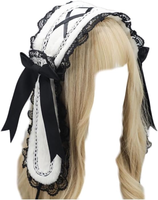 この商品について レース縁取りとリボン装飾が特徴的な、ロリータファッション向けヘアバンド。クラシカルで上品な雰囲気を演出 カラーバリエーション: 白黒、白ピンク、水色の3色展開で、様々なコーディネートに対応可能 着用方法: 3WAY仕様で、...