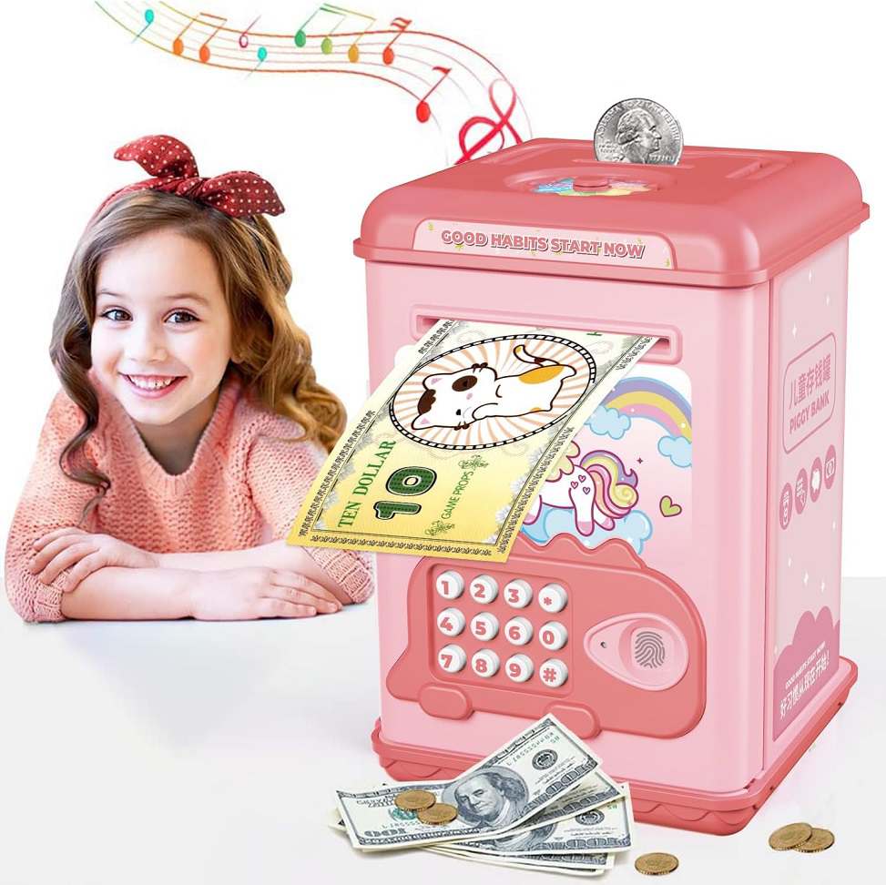 商品説明 商品情報 【パスワードロック】 お子様がお金をどこにでもなくしてしまうことをまだ心配していますか? この貯金箱は、ATM 入金ポートと 4 桁のパスワードのデザインを採用して、お子様のお金を保護します。 さらに、お子様は個人のパス...