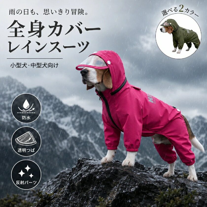 関連キーワード犬 レインコート 犬用レインコート 犬用カッパ カッパ レインウェア ペットレインコート 防水 完全防水 撥水 防風 防塵 防汚 フルカバー 四脚 フード付き 帽子付き 反射テープ 反射材 リード穴付き 着脱簡単 軽量 通気性...