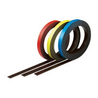 好きな長さにカットできる、スリムタイプのカラーマグネットシート。 ●スケジュールやグラフ作成などに使える5mm幅。 ●油性マーカーで自由に書込みができます。 ■外寸法：5・1000・t0.8mm ■入り数：3本 ■材質/表面:PVC-P、裏...