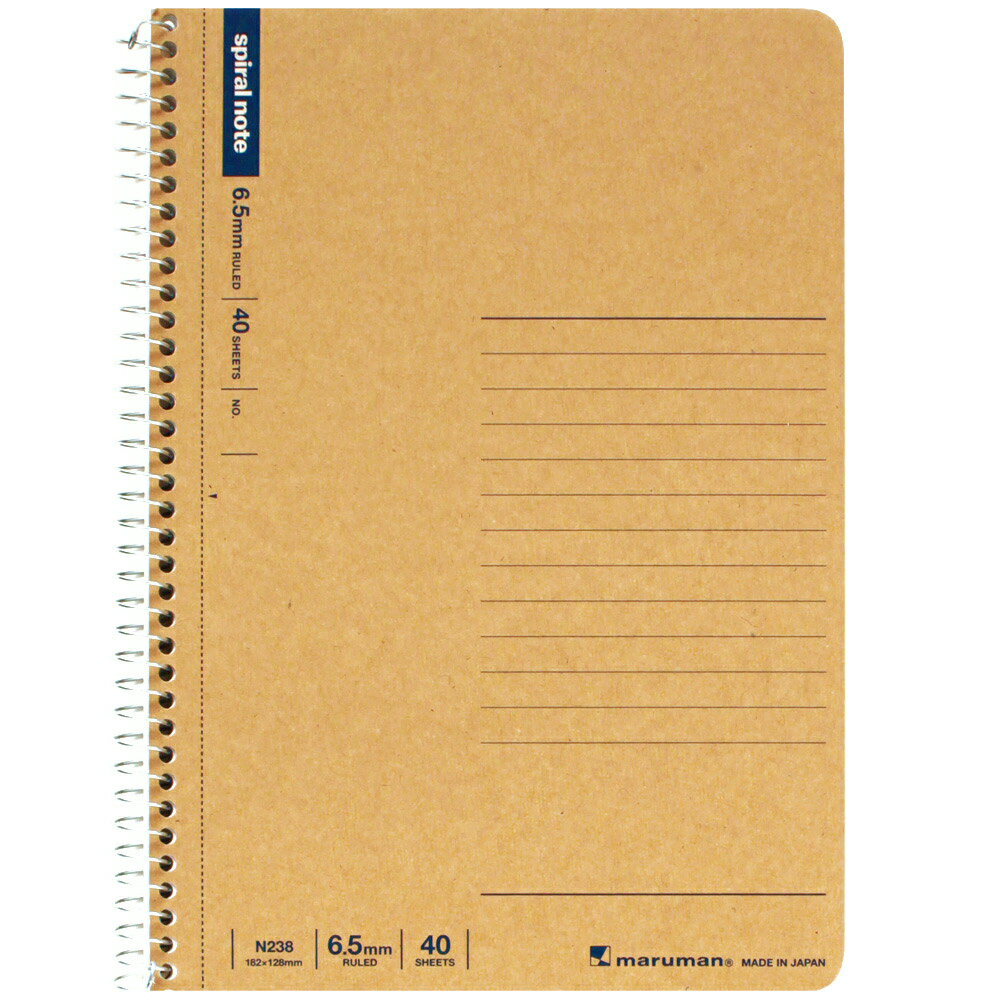 スパイラルノート ベーシックは書きやすさ、使いやすさを追求した繰り返し使いたくなる新しい定番ノートです。 【特長】 ・小さなカバンにも入るB6サイズ ・実用性、デザイン性に優れた表紙 ・安全なコイルループ製本。 【商品仕様】 本体サイズ:　...