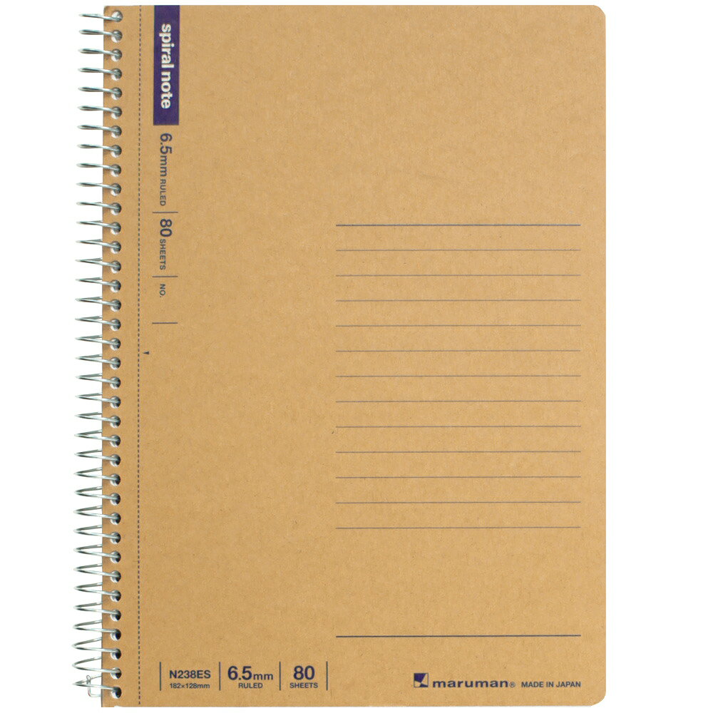 スパイラルノート ベーシックは書きやすさ、使いやすさを追求した繰り返し使いたくなる新しい定番ノートです。 【特長】 ・小さなカバンにも入るB6サイズ ・実用性、デザイン性に優れた表紙 ・安全なコイルループ製本。 【商品仕様】 本体サイズ:　...