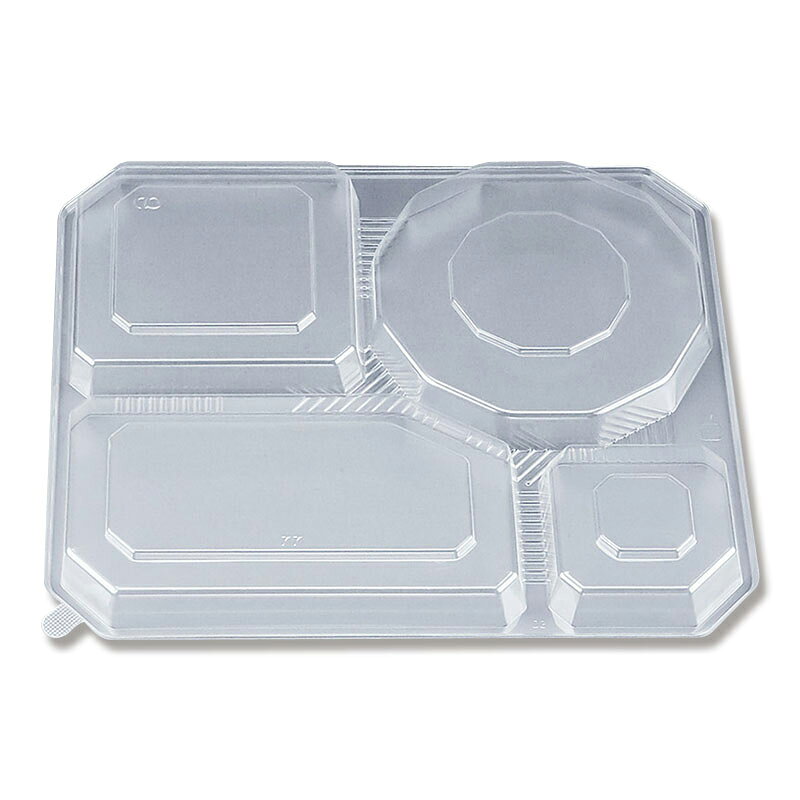 スープや汁物とのセットランチに最適な弁当容器「BFランチ内77」専用嵌合蓋です。●電子レンジ使用不可●オーブン使用不可●耐油性：なし●耐熱温度：85℃●入数：50枚サイズ：外寸：242×206×12mm材質：OPS■対応している商品 シーピ...
