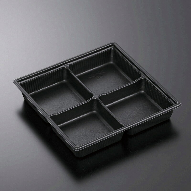 4種の惣菜を盛り付けできる容器です。蓋は別売です。●電子レンジ使用可●オーブン使用不可●耐油性：あり●耐熱温度：130℃●入数：50枚20−20　4S外寸：200×200×35mmSD（スマートダッシュ）■対応している商品 中央化学 惣菜容...