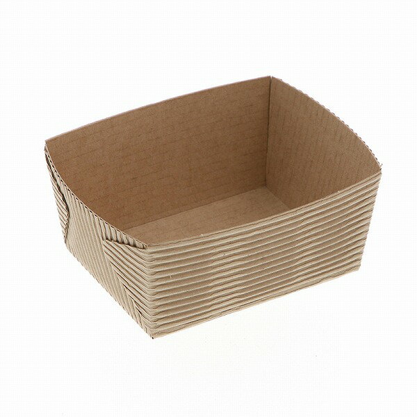 パウンドケーキにぴったりのトレーです。片面をE段加工していますので軽くて強度があり、焼き型も不要です。●電子レンジ使用可●オーブン使用可●耐油性：あり●容量：約300cc●入数：50枚外寸：65×85×高45mm